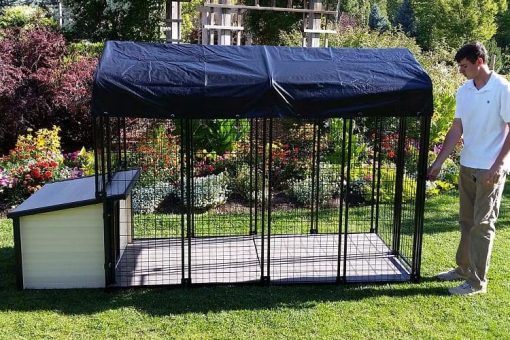 How to Make a Dog Kennel From a Tarp - CanvasandCanopy.com